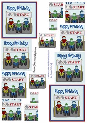 Quad Bike Happy Birthday Pyramid - CUP19242_40 | Craftsuprint