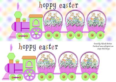 Hoppy Easter Train Dl Card - CUP516581_40 | Craftsuprint