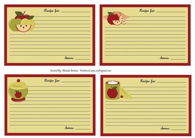 Baking Day Recipe Cards - CUP539509_40 | Craftsuprint