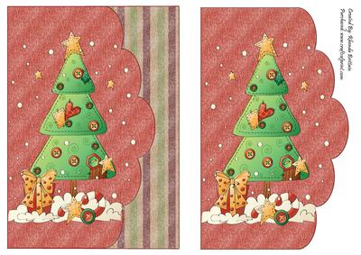 Snowy Christmas Tree Card Front - CUP585291_40 | Craftsuprint