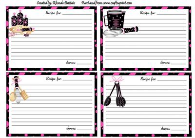 Funky Kitchen Utensil Recipe Cards - CUP70489_40 | Craftsuprint