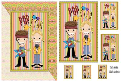 Pop Star Card Front - CUP74315_40 | Craftsuprint