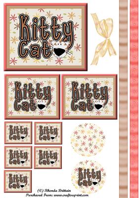 Kitty Cat Topper Sheet - CUP96182_40 | Craftsuprint