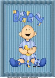 Welcome Baby Boy Card Front - CUP163821_40 | Craftsuprint