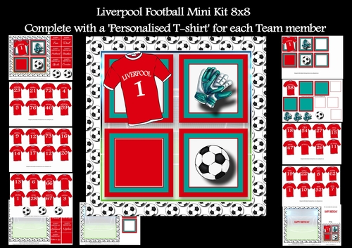 8x8 Bumper Kit Liverpool Football Full Team personalised shirts x11 A4 ...