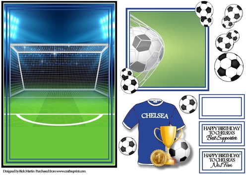 A5 Chelsea Card Front with Toppers, sentiments and decoupage ...