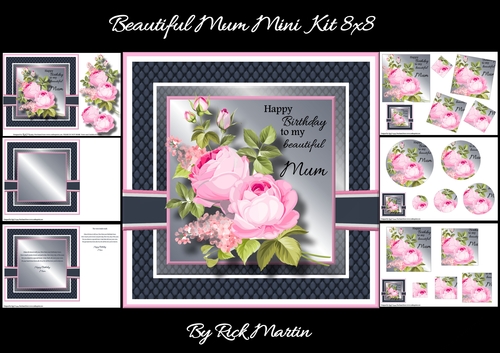 8x8 Beautiful Mum Mini Kit - x6 A4 sheets - CUP1140258_111584 ...