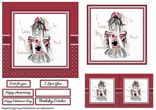 6x6 I Love my camera Card Front with sentiments - CUP1140664_111584 ...