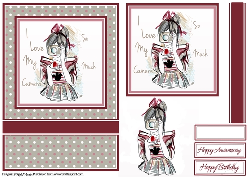 A5 I Love my camera Card Front with sentiments - CUP1140665_111584 ...