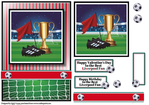 A5 Premier League Football Liverpool - Card Front, Topper and ...