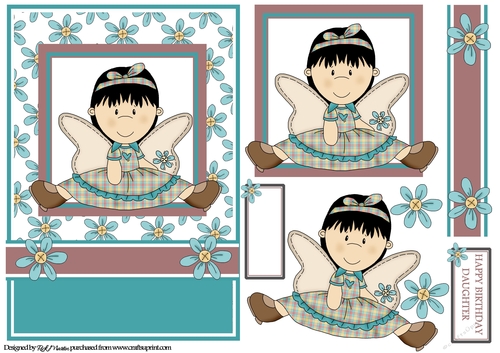 A5 Little Angel Card Front, Topper, Decoupage & Sentiments - CUP1142661 ...