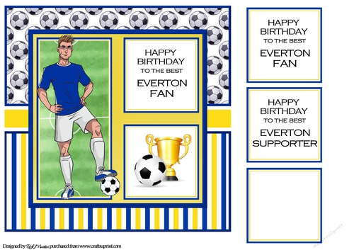 8x8 Everton Card Front & Sentiments - CUP1148954_111584 | Craftsuprint