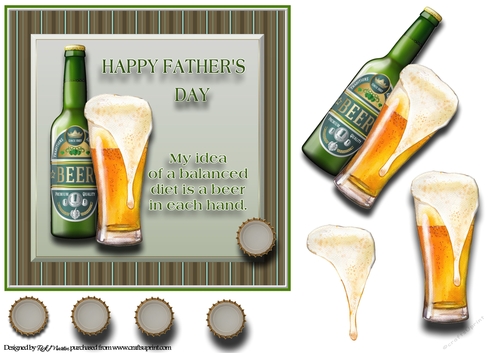 7X7 Balanced Beer Diet Card Front and Decoupage - CUP1170366_111584 ...