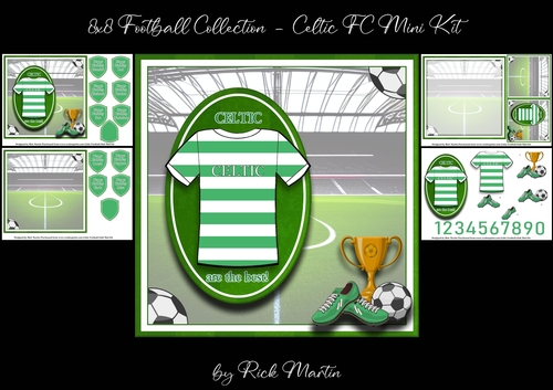 8x8 Football Collection - Celtic Mini Kit - x4 A4 sheets - CUP1223090 ...