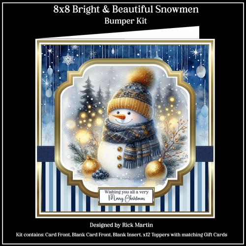 8x8 Bright & Beautiful Snowmen - x15 A4 Sheets - CUP1338594_111584 ...