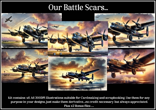 Our Battle Scars... Illustrations for Cardmakers & Designers CU4CU/PU ...