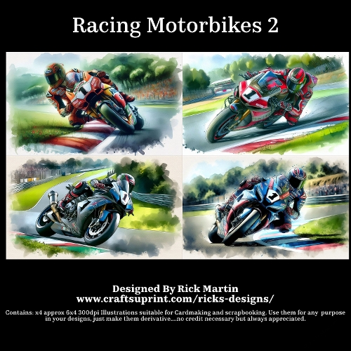 Racing Motorbikes 2 - For Cardmakers & Designers - CUP1355947_111584 ...