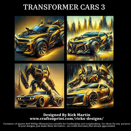 TRANSFORMER CARS 3 - Illustrations for Cardmakers & Designers ...