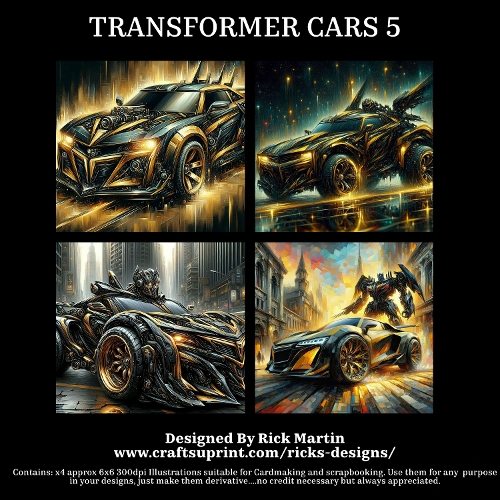 TRANSFORMER CARS 5 - Illustrations for Cardmakers & Designers ...