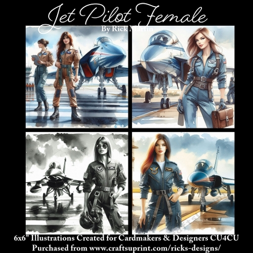 JET PILOT FEMALE - Illustrations for Cardmakers & Designers ...