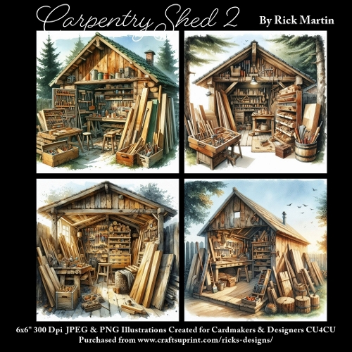 x4 Carpentry Shed 2 - Ilustrations for Cardmakers & Designers ...