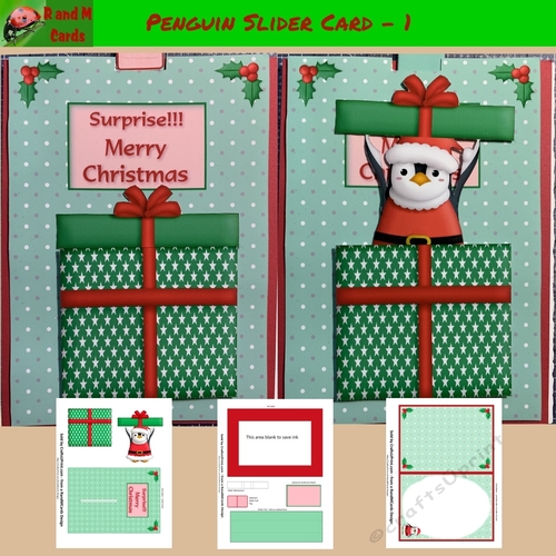 Penguin Slider Card - CUP1170800_115083 | Craftsuprint