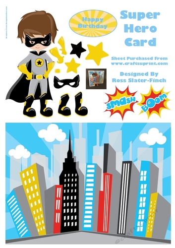 Super Hero Card Kit Five - CUP917297_294 | Craftsuprint