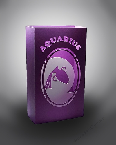 Aquarius Zodiac box card - CUP888193_66824 | Craftsuprint