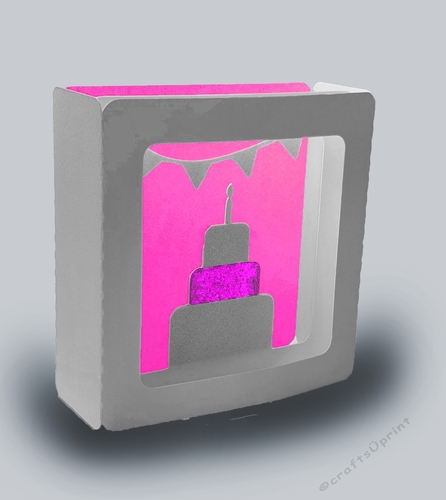 Cake theme box card - CUP990476_66824 | Craftsuprint