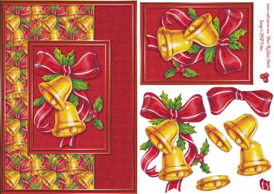 Gold Bells Card Front - CUP108855_37 | Craftsuprint