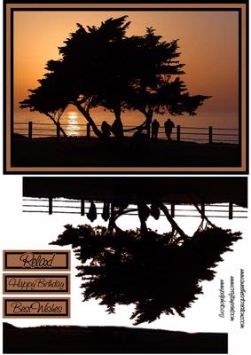 Sunset Card Front with Decoupage - CUP17428_37 | Craftsuprint