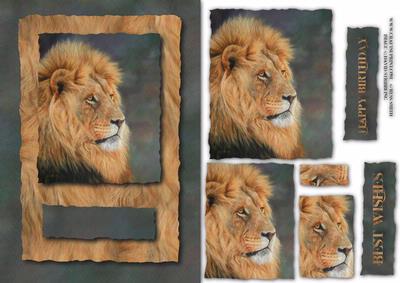 Lion Card Front - CUP37931_37 | Craftsuprint