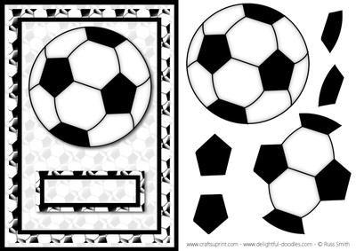 Football / Soccer Card Front & Decoupage - CUP45209_37 | Craftsuprint