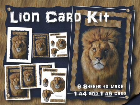 Lion Card Kit - CUP59139_37 | Craftsuprint