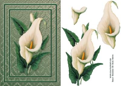 Calla Lily Card Front - CUP92934_37 | Craftsuprint