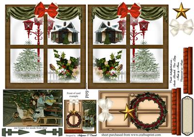 Easy Christmas Card with Extra Door Flap - CUP385249_1812 | Craftsuprint