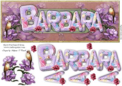 Large Dl Name Card Barbara - CUP454999_1812 | Craftsuprint