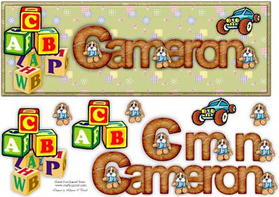 Large Dl Name Card Cameron - CUP455294_1812 | Craftsuprint