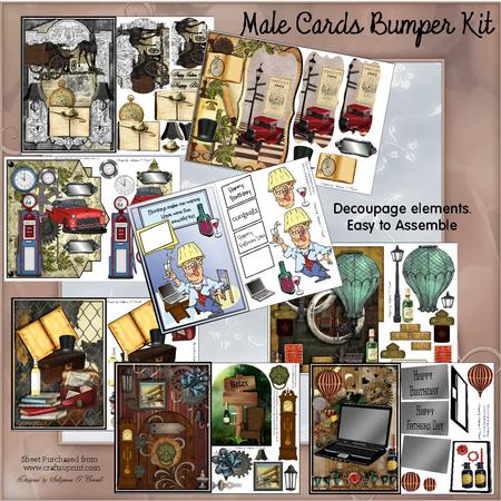 Male Card Toppers Bumper Kit - CUP530515_1812 | Craftsuprint