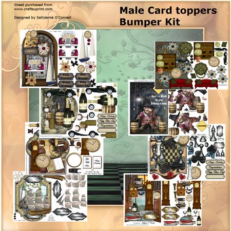Male Card Toppers Bumper Kit.2 - CUP530552_1812 | Craftsuprint