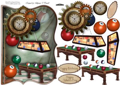 Snooker Time Male Card - CUP536859_1812 | Craftsuprint