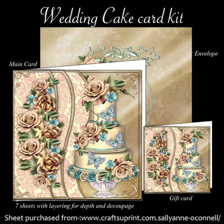 Wedding Cake Card Kit - CUP632946_1812 | Craftsuprint