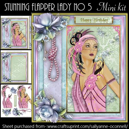 Stunning Flapper Lady No 5 Mini Kit - CUP664519_1812 | Craftsuprint
