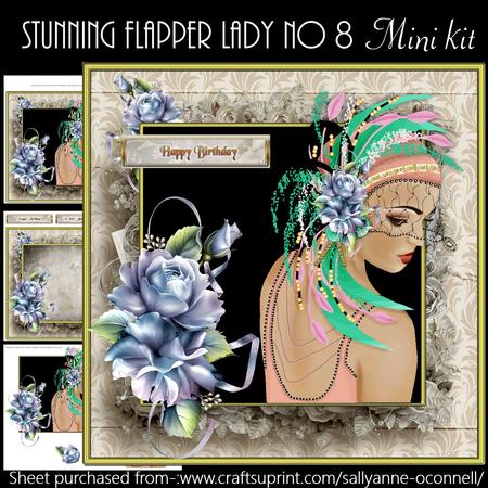 Stunning Flapper Lady No 8 Mini Kit - CUP664663_1812 | Craftsuprint