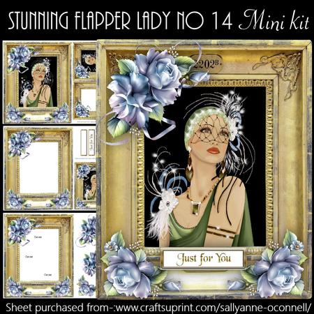 Stunning Flapper Lady No 14 Mini Kit - CUP664703_1812 | Craftsuprint