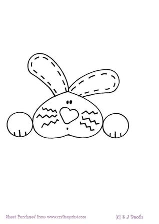 Peeping Bunny - CUP183223_1026 | Craftsuprint