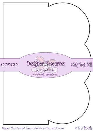 Large Shaped Card Front Template 8 - CUP207284_1026 | Craftsuprint