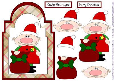 Santas No1 Helper Card Front - CUP265455_1026 | Craftsuprint