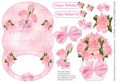 Pink Rose Vase Mothers Day or Birthday 3D Mini Stepper - CUP277250_1026 ...