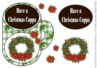 Christmas Cuppa - Wreath - CUP277980_1026 | Craftsuprint